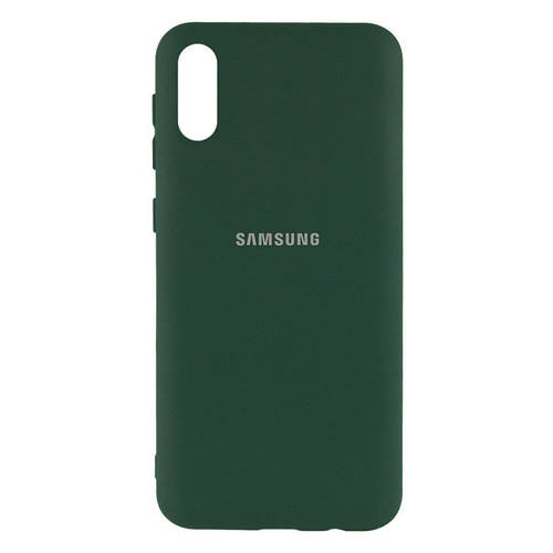 Купить Накладка Original Silicone Case Samsung A02 dark green, цена 167 ...