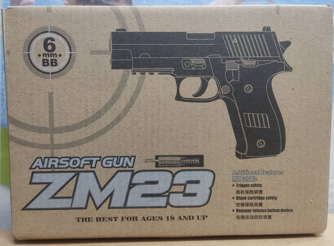 Купить Пістолет пневматичний метал + пластик CYMA ZM23 на кульках ...