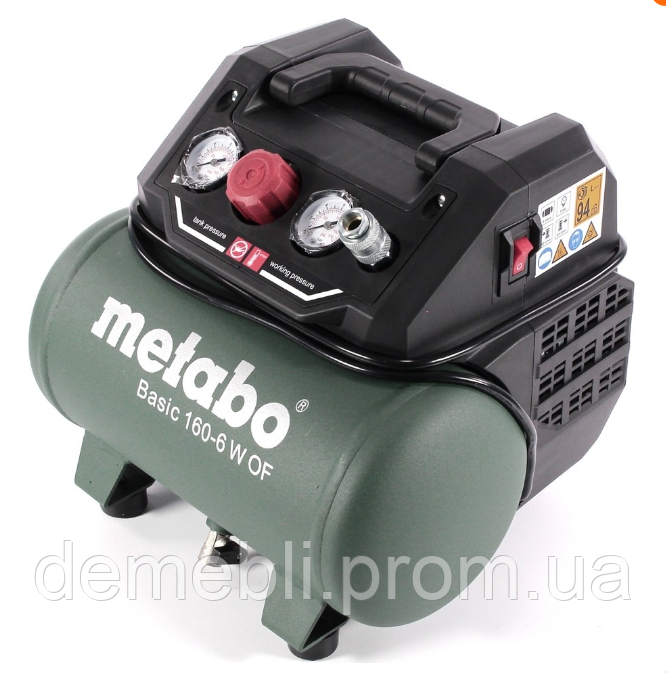 Компресор переносний Metabo Basic 160-6 W OF (601501000): 160 л/хв, 900 ...