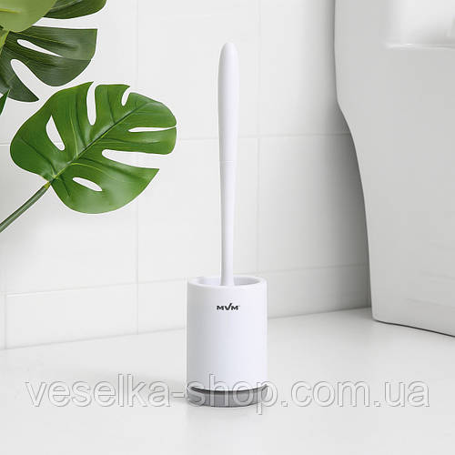 Ершик с силиконовой щеткой напольный (белый/серый) (ID#1833407894 ...