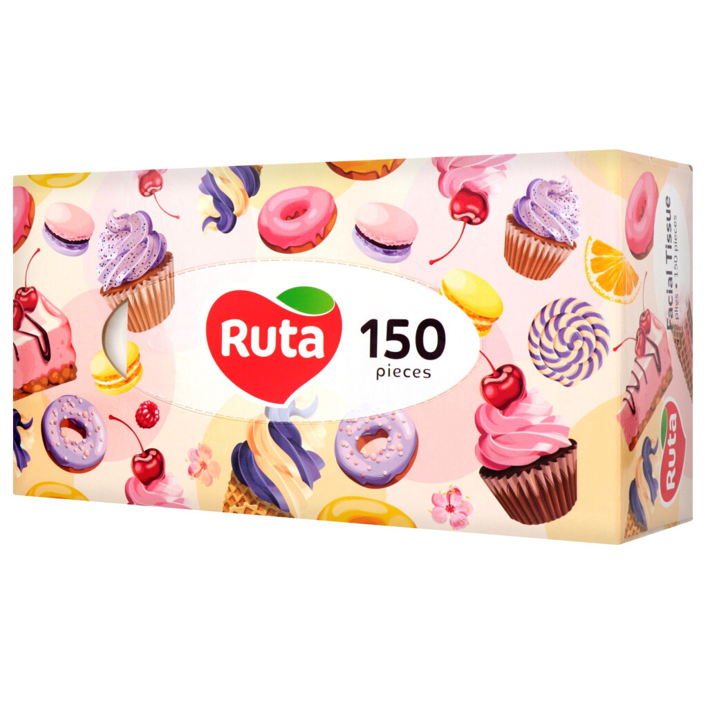Салфетки косметические двухслойные Ruta Women Brick, в коробке (150шт.) (ID#655970882), цена: 40 ...