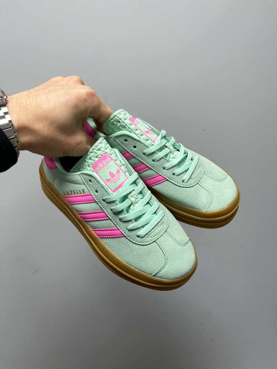 Купить Женские кроссовки Adidas Gazelle Bold Pulse Platform Mint Pink ...