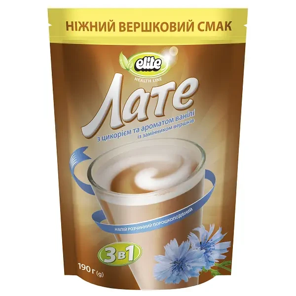 Купить Напиток растворимый Elite Латте с цикорием, 190г, цена 48 ...