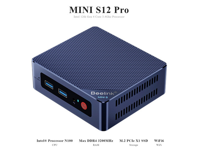 Купить Beelink Mini S12 Pro Mini PC Intel® N100, 16GB+500Gb, цена 10906 ...