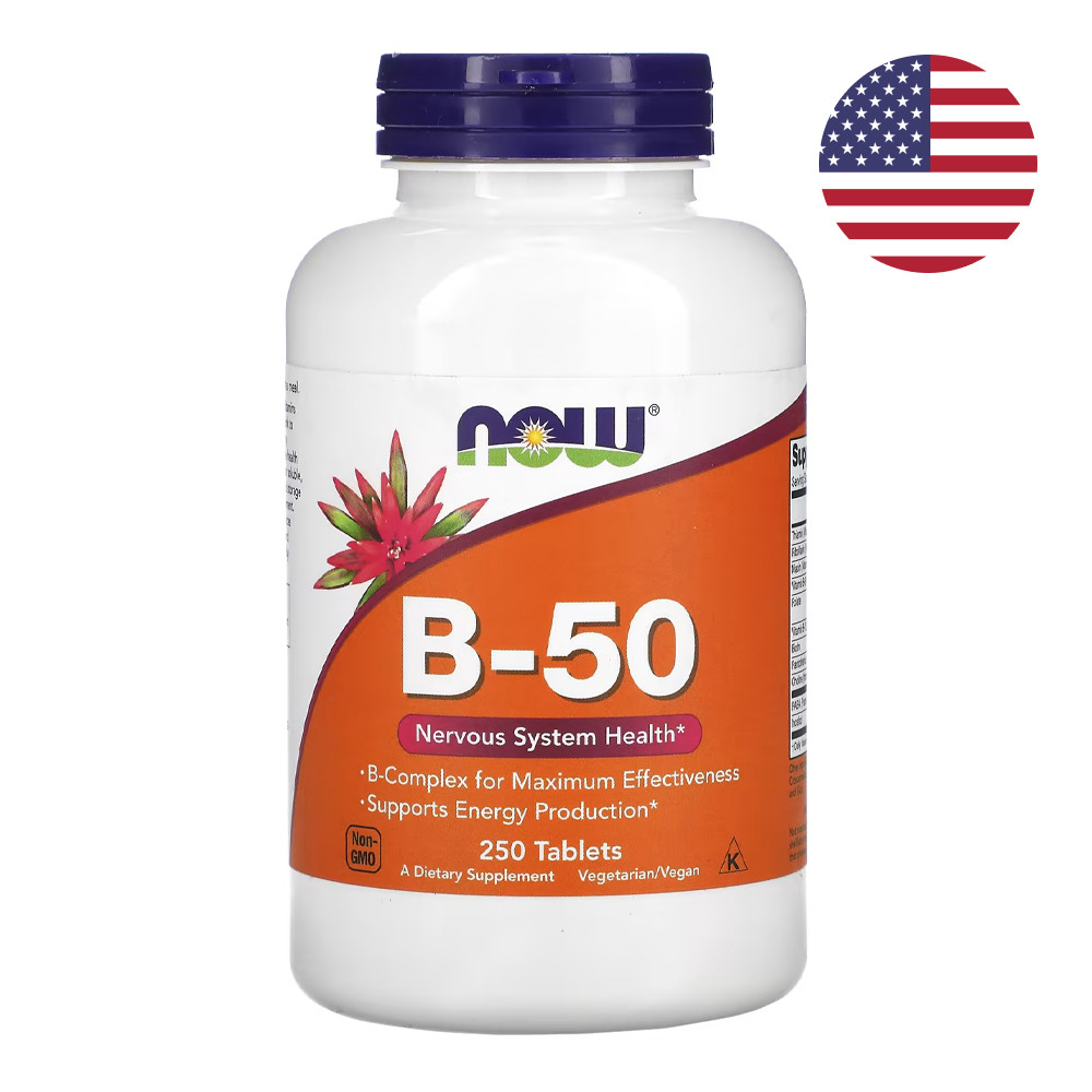 Купити NOW B-50 (250 tabs), ціна 1072 грн - Prom.ua (ID# 1775660386)