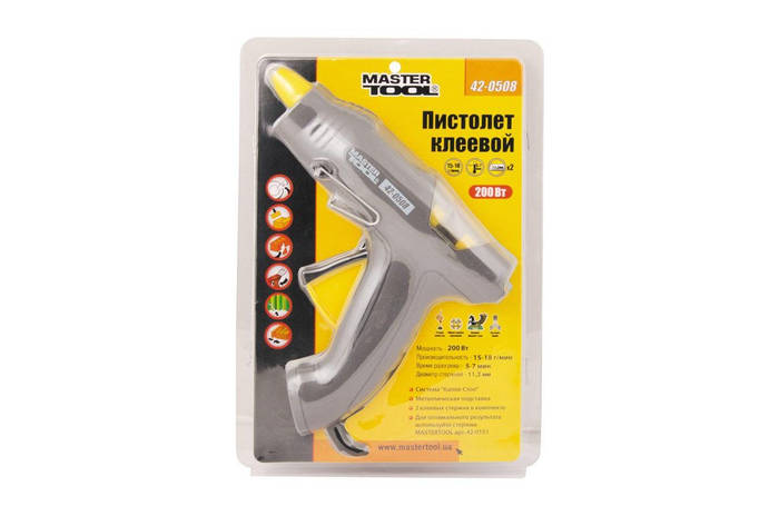 Пистолет клеевой Mastertool - 11,2 мм х 200 Вт (ID#1834968039), цена: 438 ₴, купить на Prom.ua