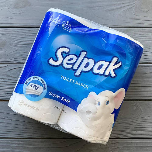 Туалетная бумага Селпак белая 4шт (ID#1835539327), цена: 137.34 ...