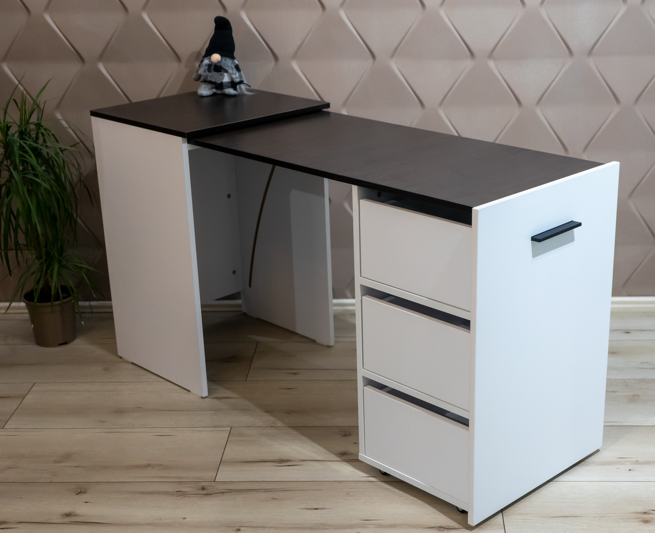 Стіл тумба розкладний письмовий з 3 шухлядами для дому Id 1835653866