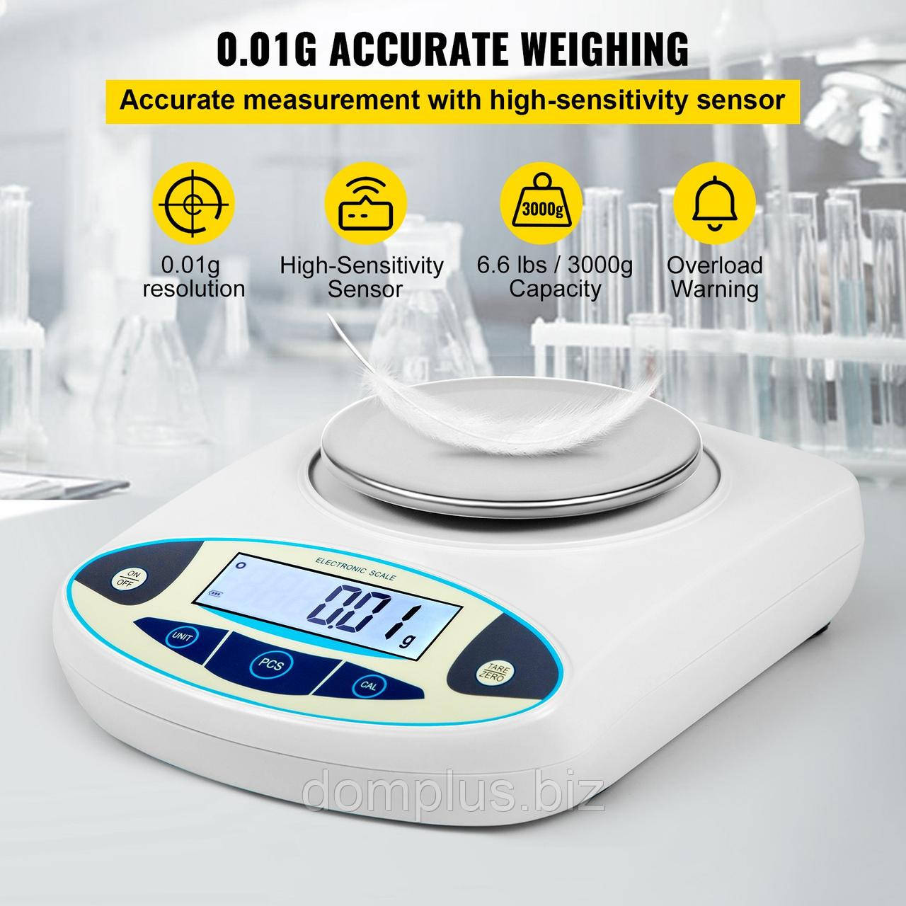 VEVOR Precision Scale 3000g 0.01g Высокоточные цифровые электронные ...