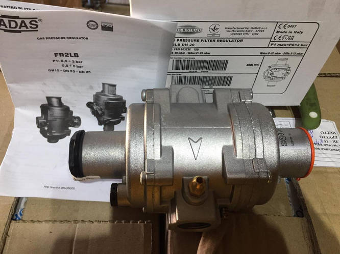 Купить Регулятор давления газа с фильтром Madas FR2LB DN 20, цена 2780 ₴ — Prom.ua (ID#1836176749)