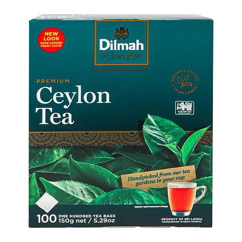 Чай чёрный Dilmah Premium Ceylon Tea в пакетиках 100 шт 150г (ID ...