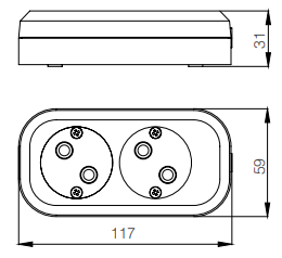 Колодка без заземления 2 гнезда Makel MGP101 12200433 (ID#1569192828), цена: 95.88 ₴, купить на ...