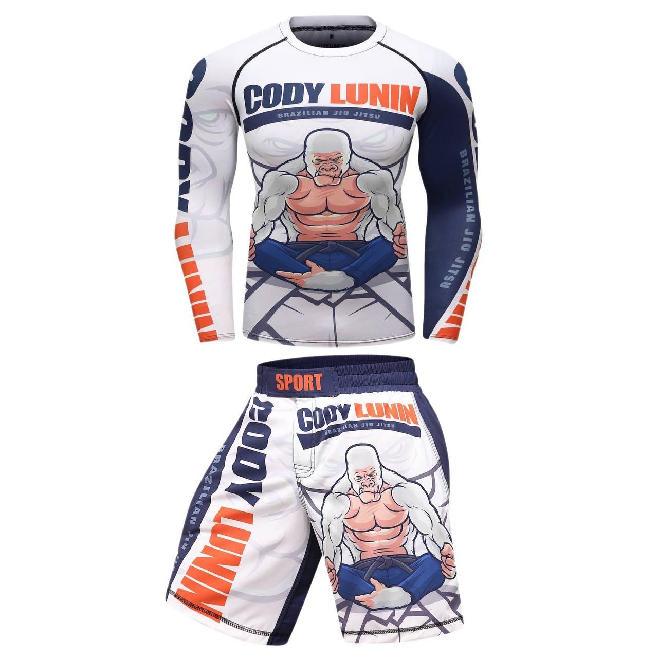 BJJ Monkey двойка - компрессионный спортивный комплект (рашгард, шорты ...