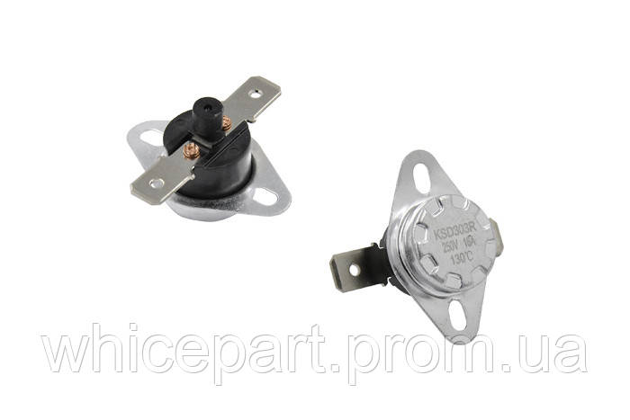 Термостат KSD301, KSD302, KSD303 130°C 16A, с Кнопкой — Купить Недорого ...