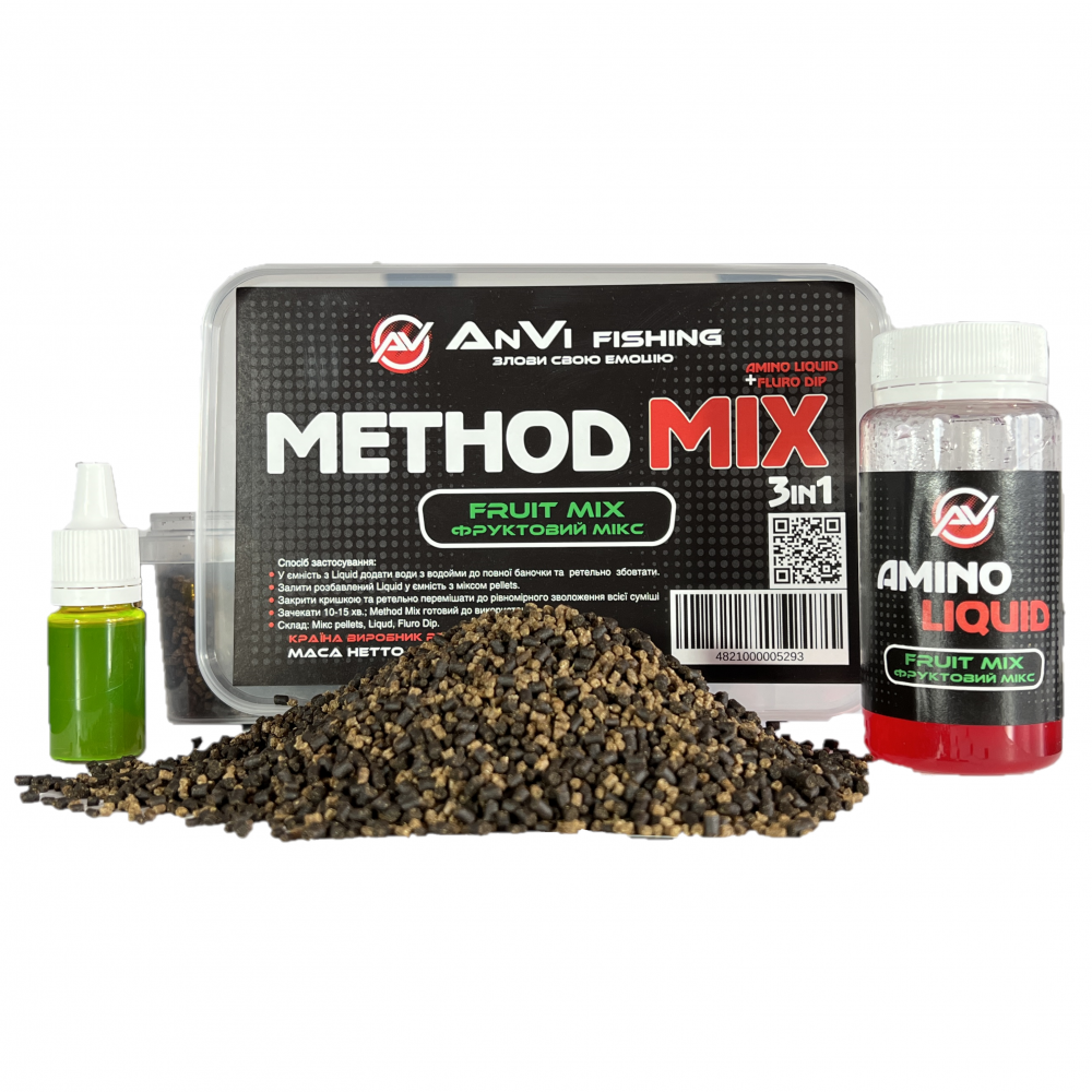 Пеллетс AnVi METHOD MIX 3in1 Krill / Halibut 400г. - купить в интернет магазине товаров для ...