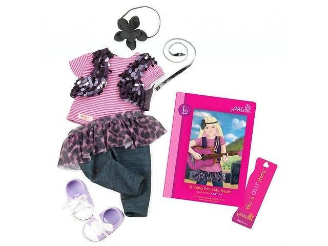 Игровой набор Our Generation Книга Лэйлы и комплект одежды для ...