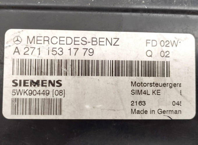 Купити Блок управління двигуном Mercedes-Benz W203 1.8k A2711531779 ...