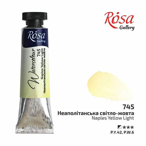 Акварель Rosa Gallery 10 мл., туба, Неаполітанська Світло-Жовта ...