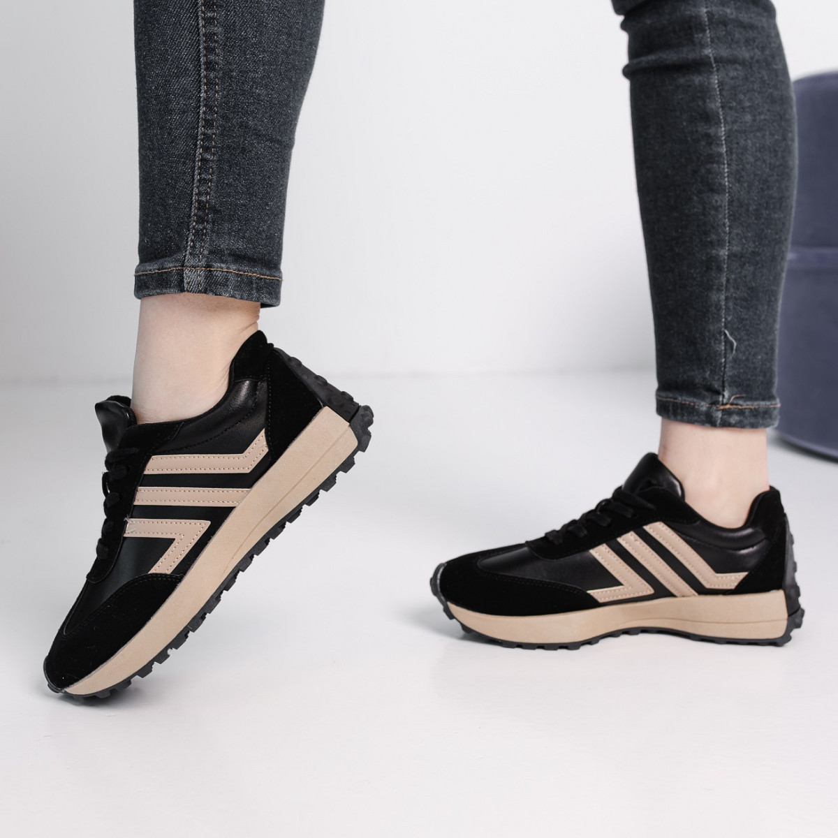 Кроссовки Женские Fashion Shirley 3902 40 Размер 25 См Черный Высокое ...