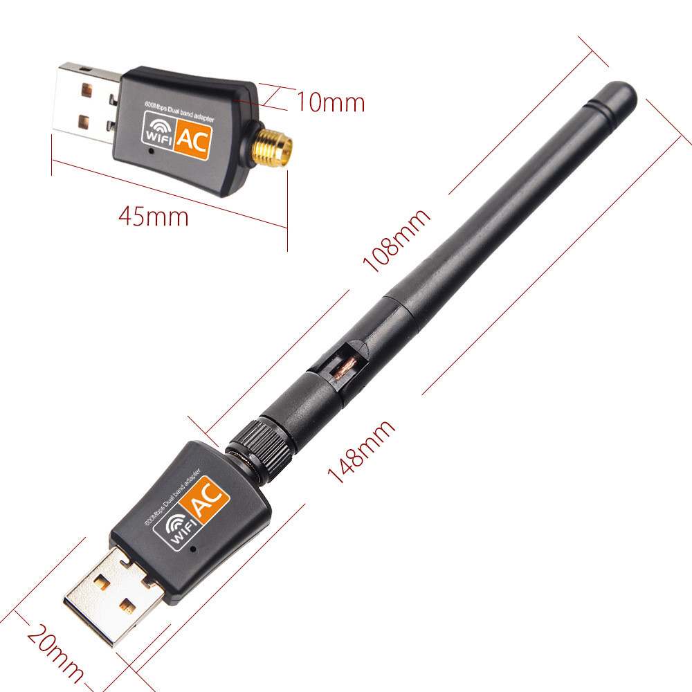 Купить Usb Wifi адаптер 600 Мбит с Realtek 8811cu Chip цена 350