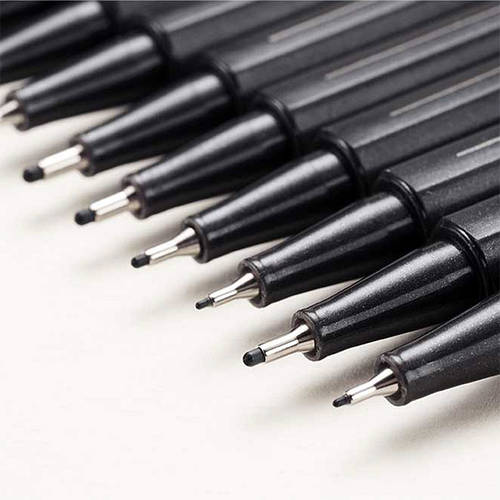 Купить Линеры для рисования 10 шт. Hopk (0,2-1 мм) / Линеры пигментные ...