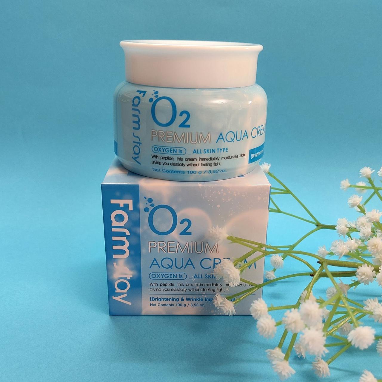 Купити FarmStay O2 Premium Aqua Cream 100 г, ціна 280 ₴ - Prom.ua (ID ...