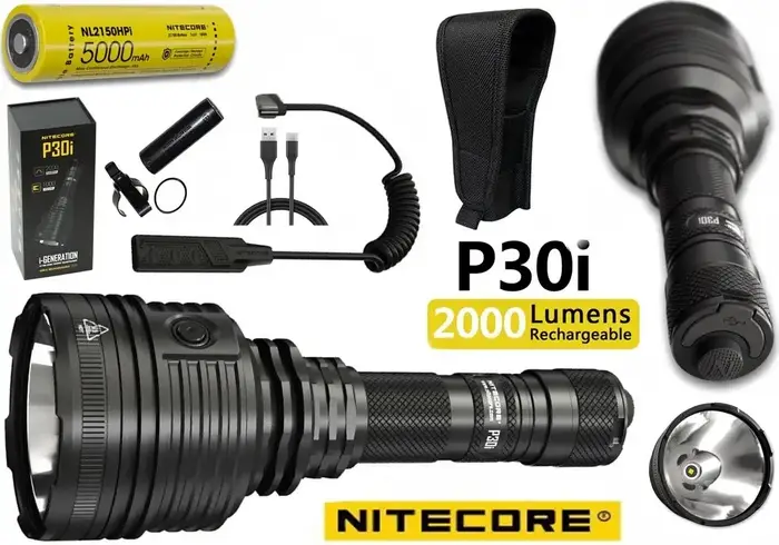 Тактичний далекобійний ручний ліхтар Nitecore P30i Original 2000LM 1000 ...