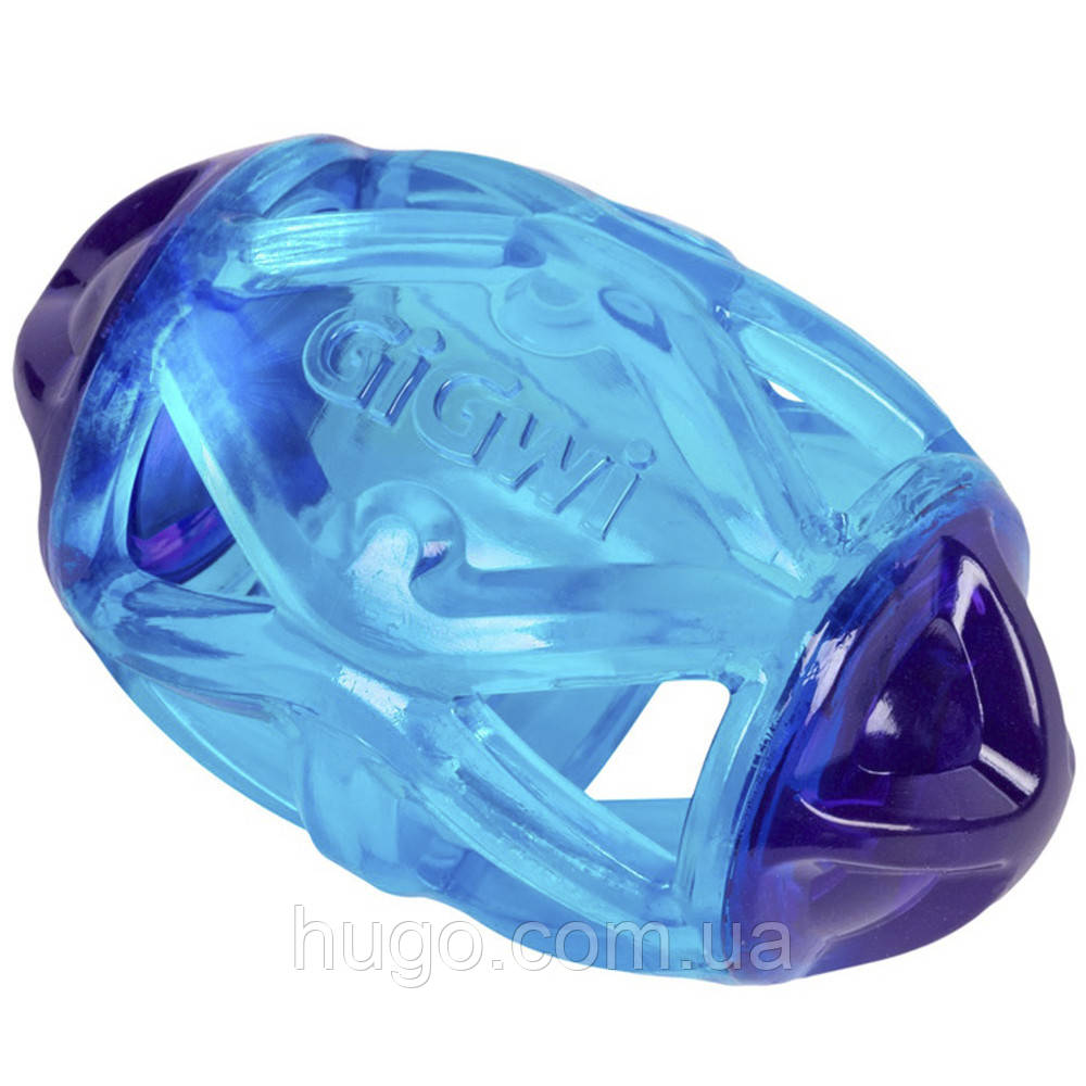 Игрушка (15 см) для собак "Регби мяч-светящийся", GiGwi Edge flash ...