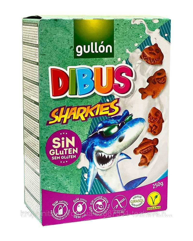 Печенье без глютена Акулы GULLON DIBUS Sharkies Sin Gluten, 250 г ...