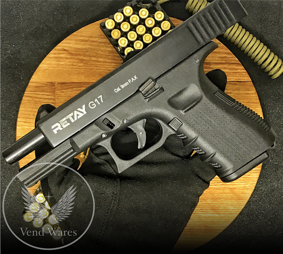 Купити Стартовий пістолет Retay Glock 17 глок під холостий патрон 9мм ...