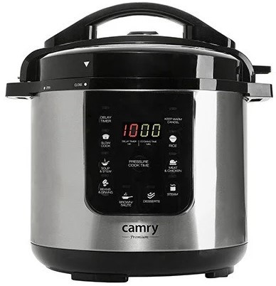 Мультиварка с Функцией Скороварки Camry CR 6409, Серебристая с Черным ...