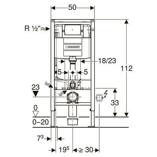 Купити Інсталяційна система GEBERIT DUOFIX (12см) (для унітазу, для ...