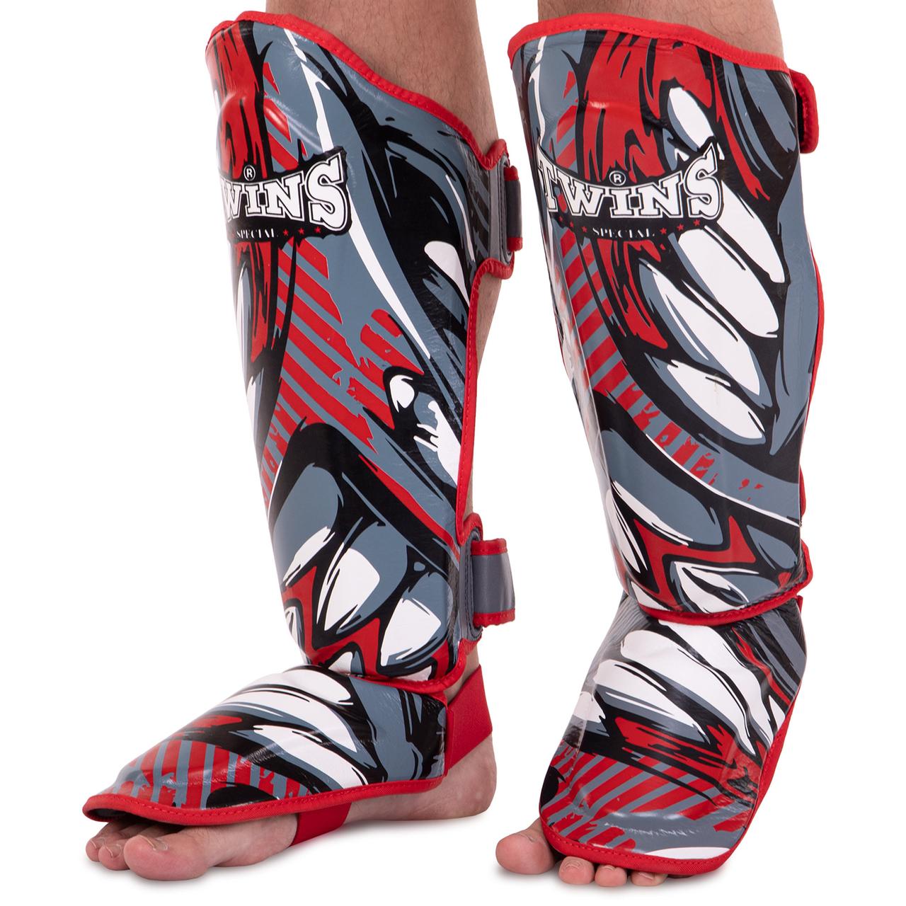 Защита Голени и Стопы для Единоборств TWINS FSGL10-55 DEMON S-XL Серый ...