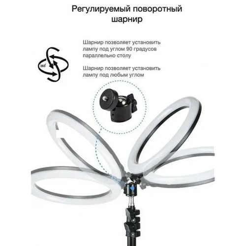 Купить Кольцевая LED RGB лампа 30 см MJ30 с держателем для телефона ...