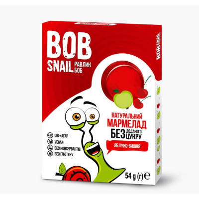 Купить Мармелад Bob Snail Яблоко Вишня 54 г (1740470), цена 61 ₴ — Prom ...
