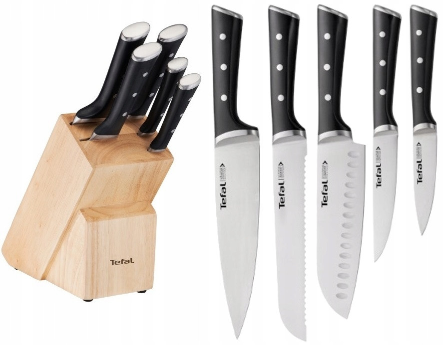 Набор кухонных ножей TEFAL Ice Force K232S574 5 шт. (ID#1843125589 ...