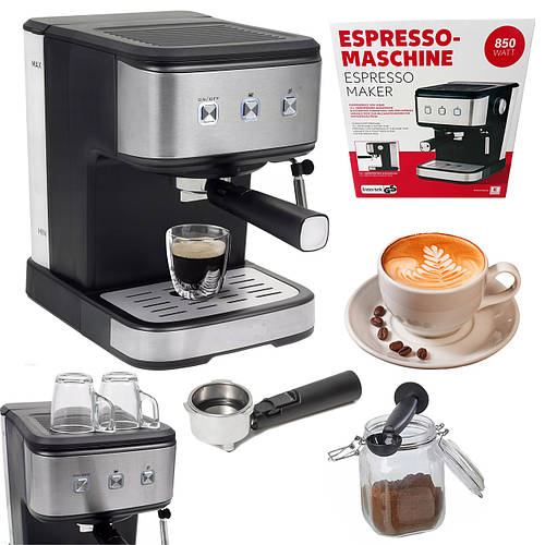 Рожковая кофеварка эспрессо Intertek NN-CM-01 (850 Вт, 15 Бар ...