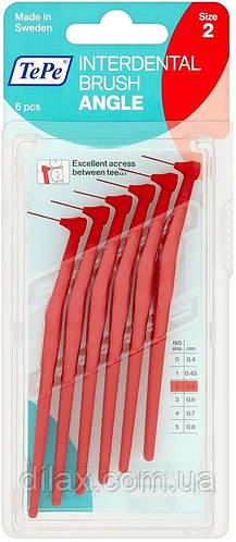 Міжзубний йоржик TePe Interdental Brushes Angle Red 0,5 мм 6 шт ...