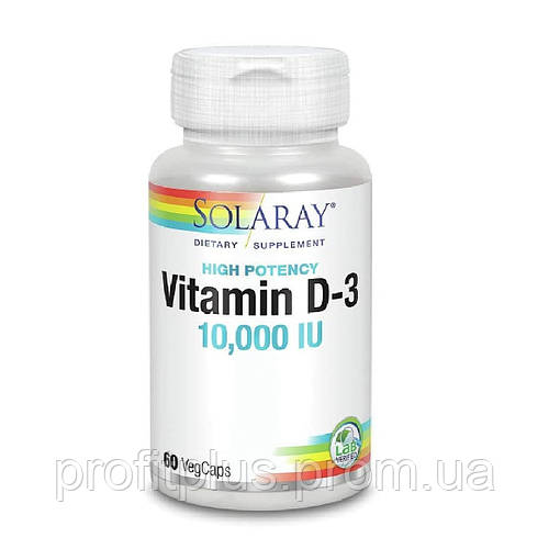 Купить Витамин D-3 10000 IU Solaray 60 Капсул PP, код: 2337515, цена ...