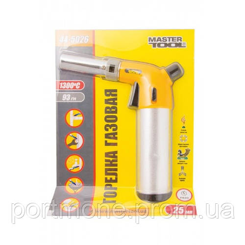 Купить Горелка газовая MASTERTOOL Вулкан с резервуаром пьезоподжиг Ø22 мм керамическая защита ...