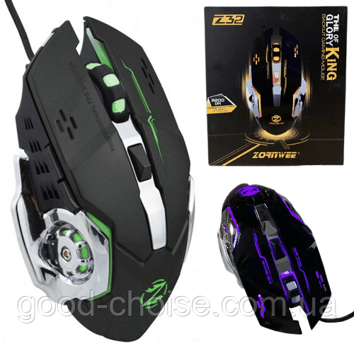 Купить Игровая мышь проводная USB ZORNWEE Z32, с подсветкой / Геймерская мышь / Юсб мышь для ...
