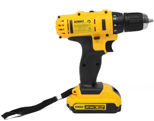 Купить Шуруповерт девольт Dewalt DCD771 аккумуляторный 24V с набором инструментов в кейсе Деволт ...