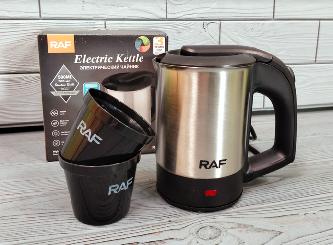 Купить Дорожный электрочайник 500мл + 2 чашки RAF R.7887 / Дорожный электрический чайник, цена ...