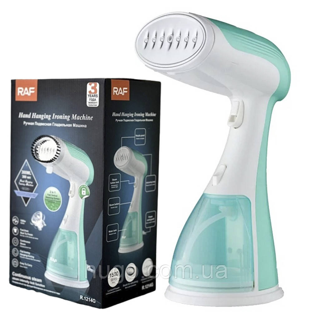Ручной отпариватель для одежды вертикальный RAF 1214G, 1500W, Зелёный ...