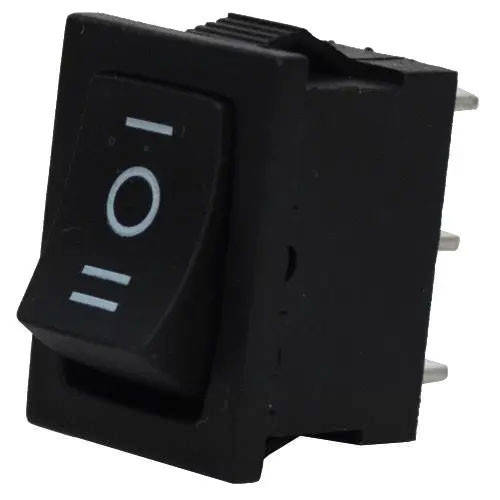 Перемикач KCD-1, ON-OFF-ON, 3pin, 6A, 220V, чорний, 1уп-10шт, ціна: 137 ...