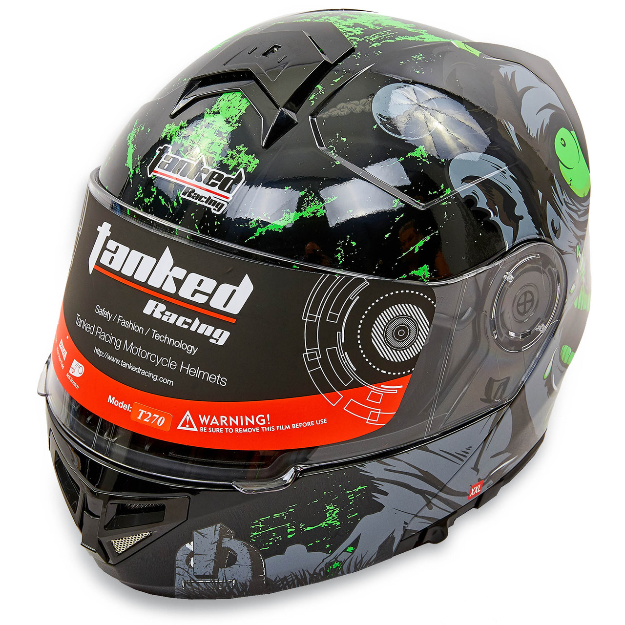 Мотошолом інтеграл (full face) Tanked Racing T270 ABS, розмір XXL ...