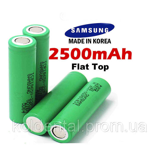 Купити Акумулятор 18650 Samsung 25R 2500 mah високострумовий (20А ...