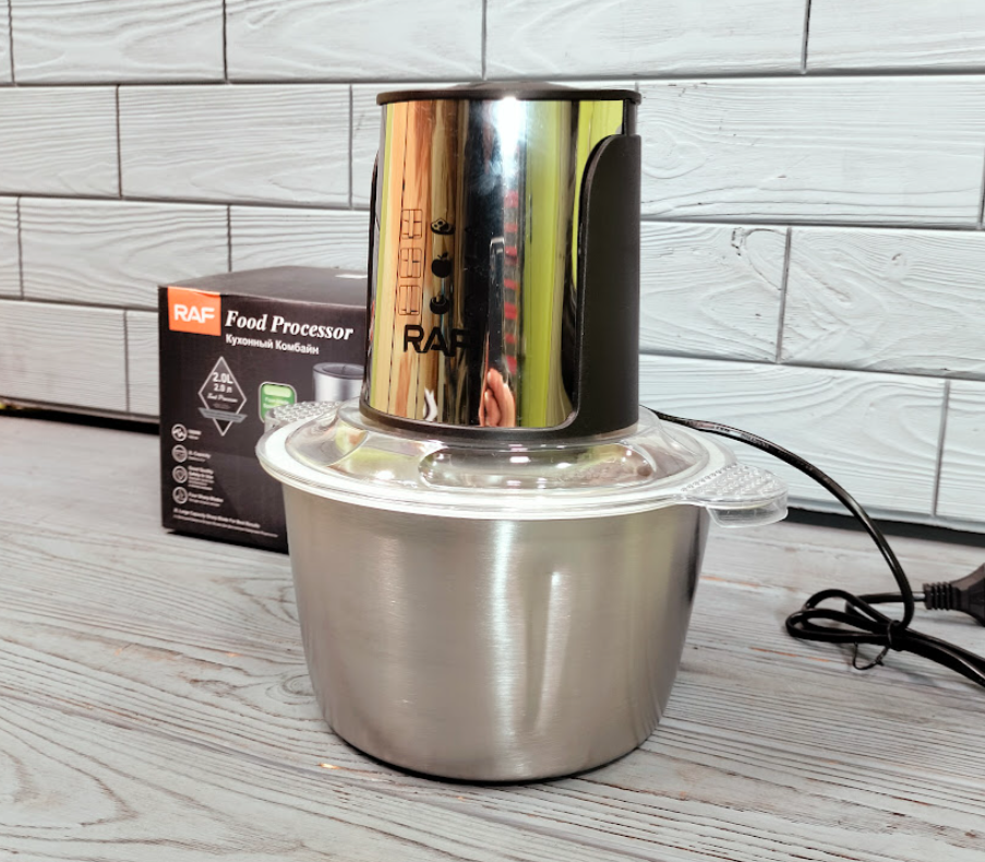 Купити Блендер подрібнювач із металевою чашею кухонний 2 л 1000 Вт RAF R7019 / Подрібнювач ...