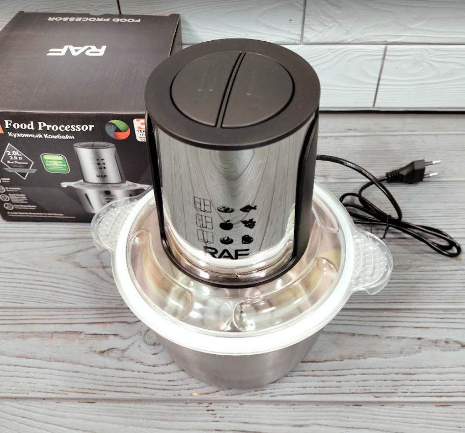 Купити Блендер подрібнювач із металевою чашею кухонний 2 л 1000 Вт RAF R7019 / Подрібнювач ...
