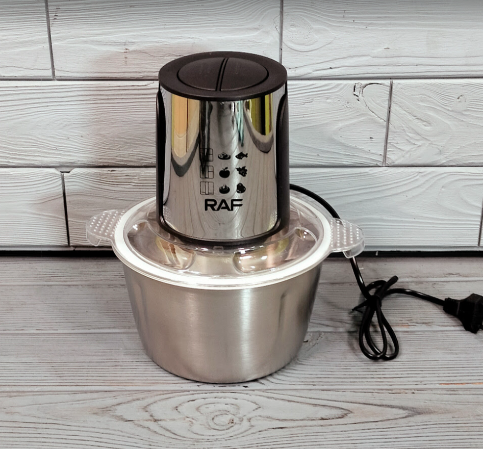 Купити Блендер подрібнювач із металевою чашею кухонний 2 л 1000 Вт RAF R7019 / Подрібнювач ...